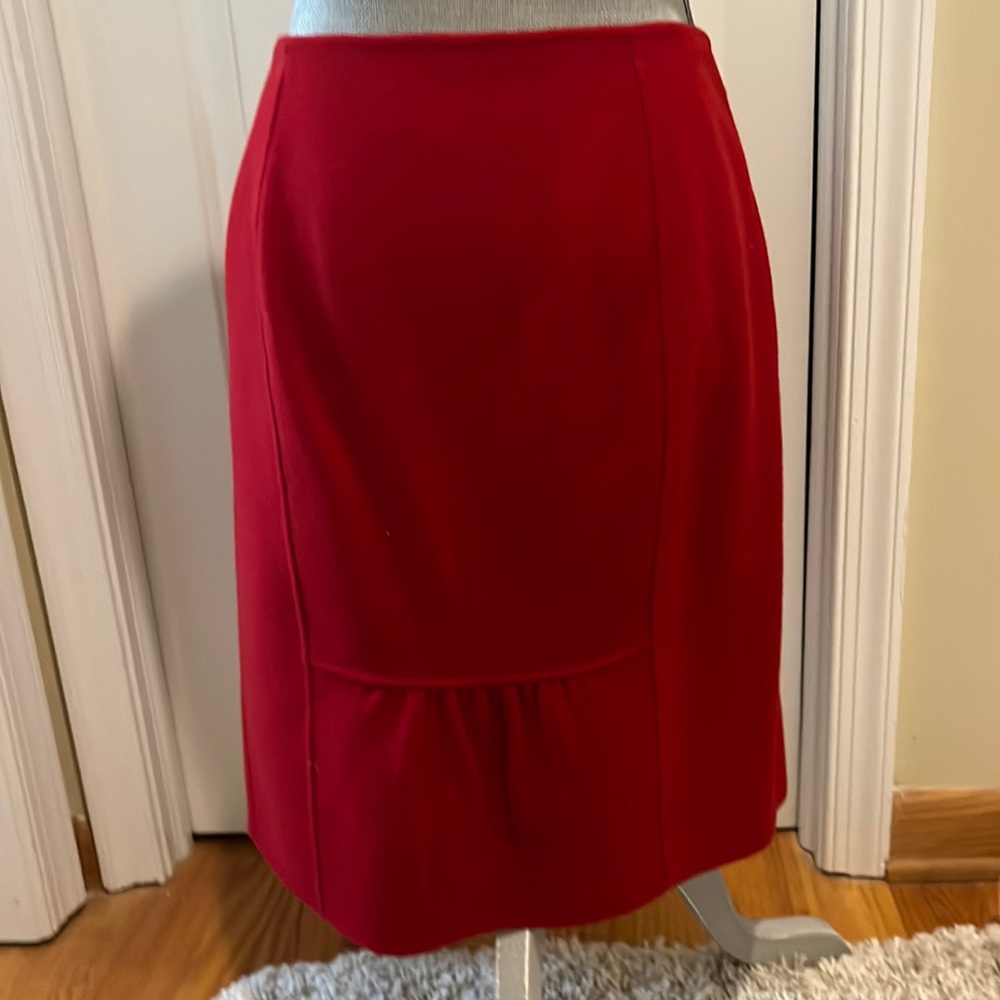 Talbots Red Wool Skirt 8p - Gem